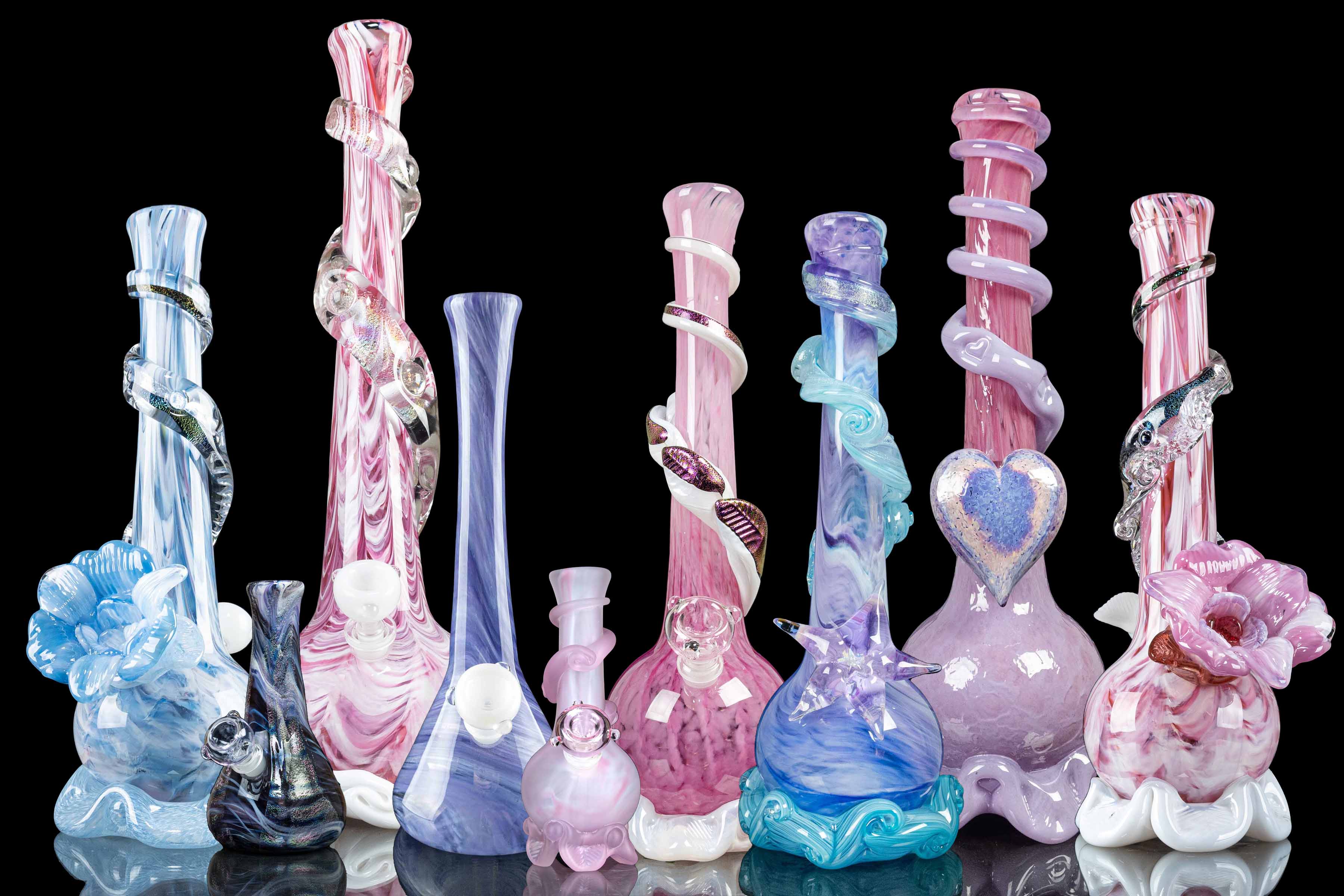 Pink, Purple, and Cute Bongs – Noble Glass Gallery