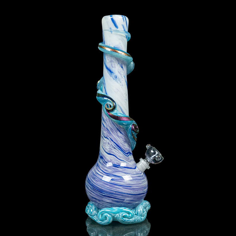 Violet Sunset Purple and Teal Bong – Noble Glass Gallery