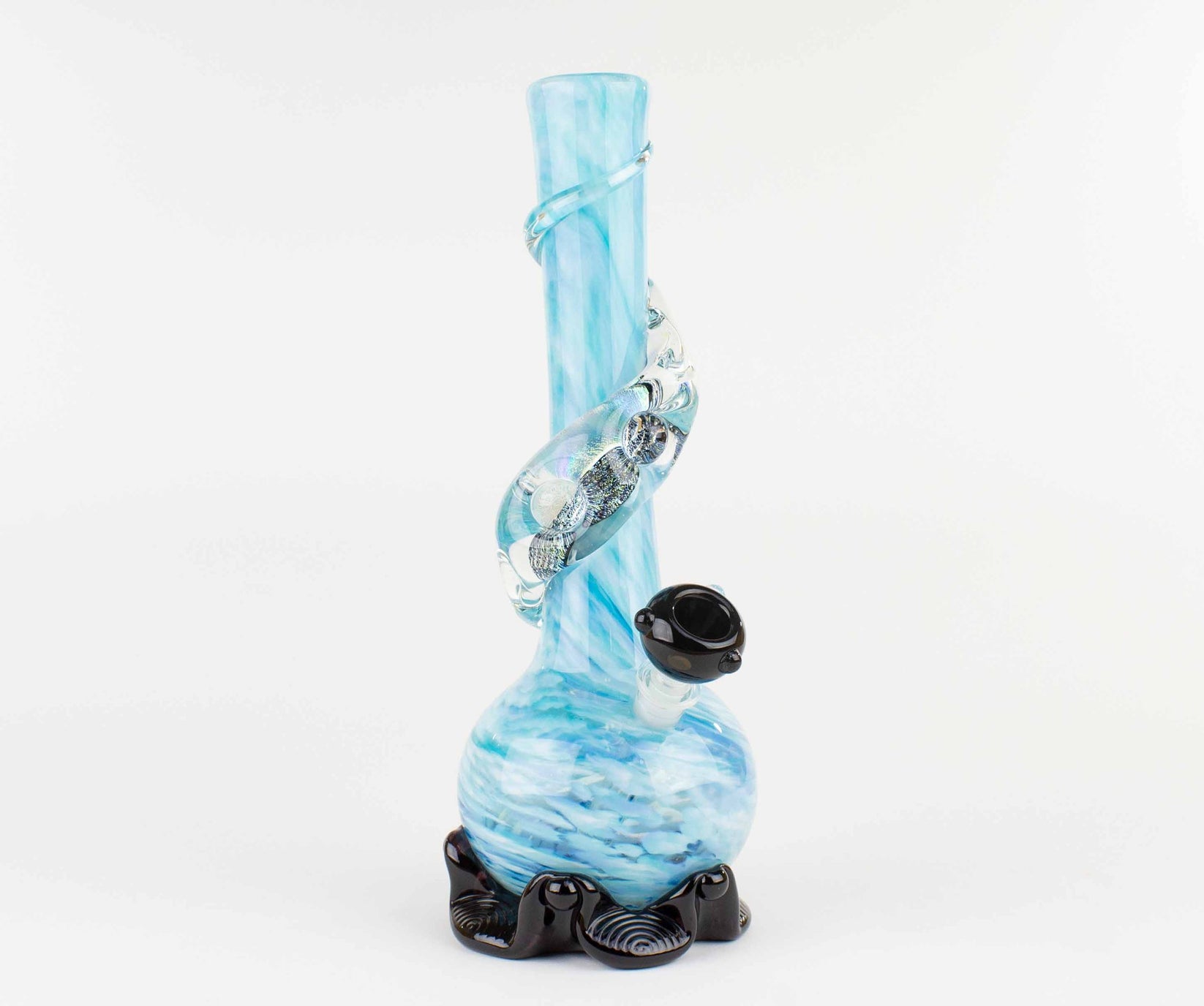 Glacial Ice Blue Soft glass Bong – Noble Glass Gallery