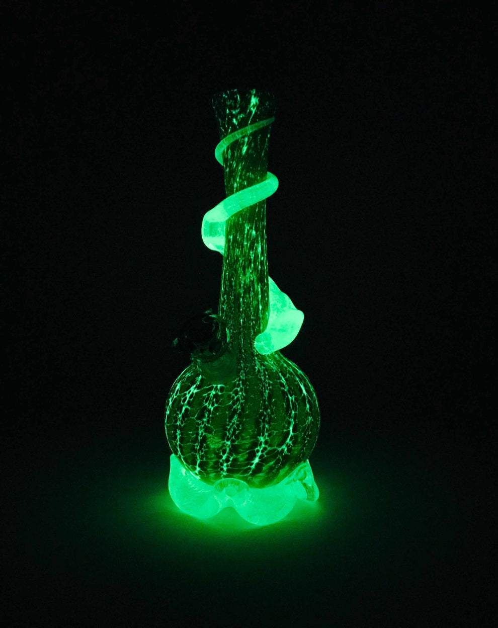Slime Green Soft Glass Glow Bong – Noble Glass Gallery
